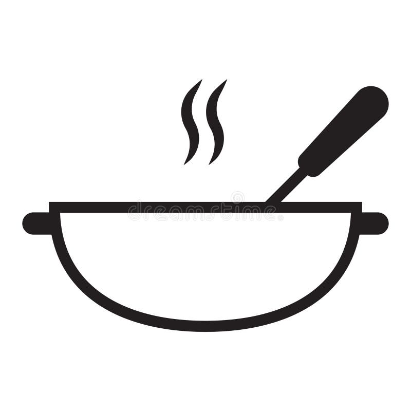 Cooking Pot and Spoon. Vector Illustration Decorative Design Stock ...