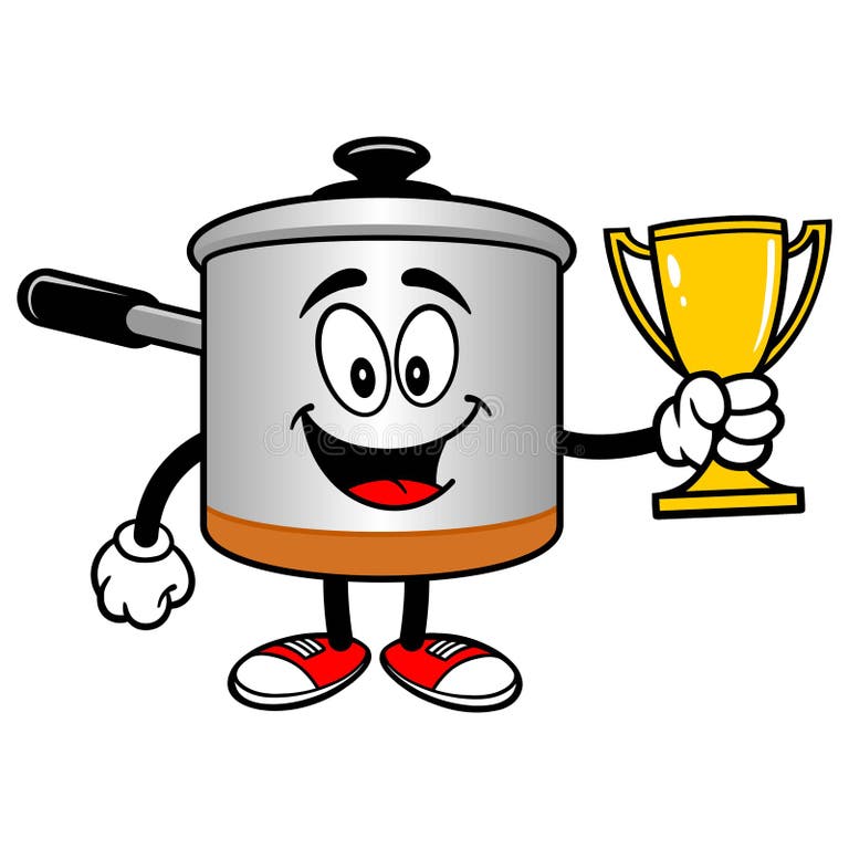 Cooking Pot with a Trophy stock vector. Illustration of winning - 70310959