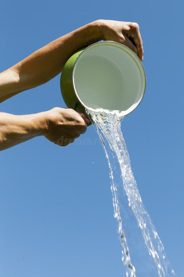 Cooking pot and water. stock image. Image of green, human - 42883471