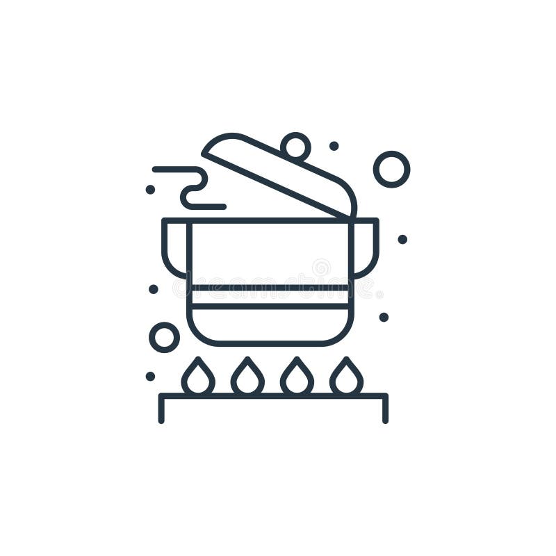 Cooking Pots Vector Icon. Cooking Pots Editable Stroke Stock Vector ...