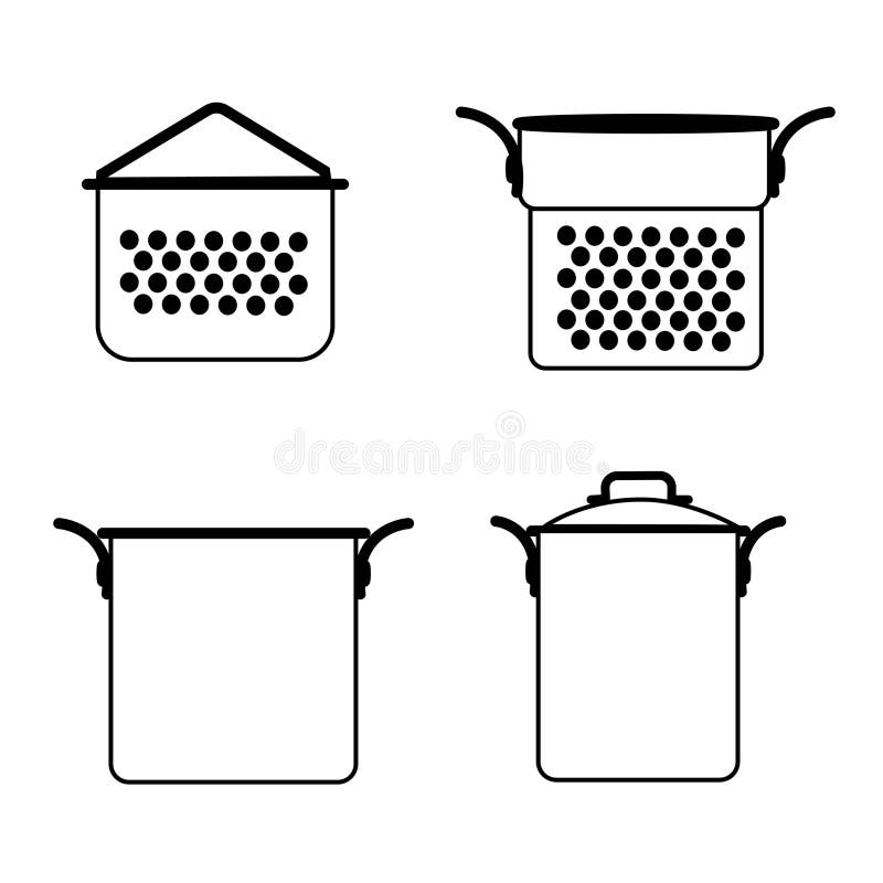 Cooking Pots Vector Set - Multi Pot and Stockpot Stock Vector ...