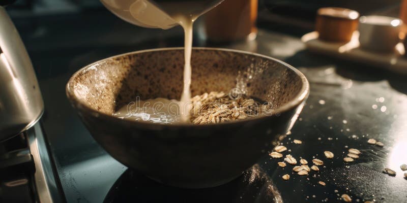 Cooking Process with Ingredients Stock Image - Image of mixing ...