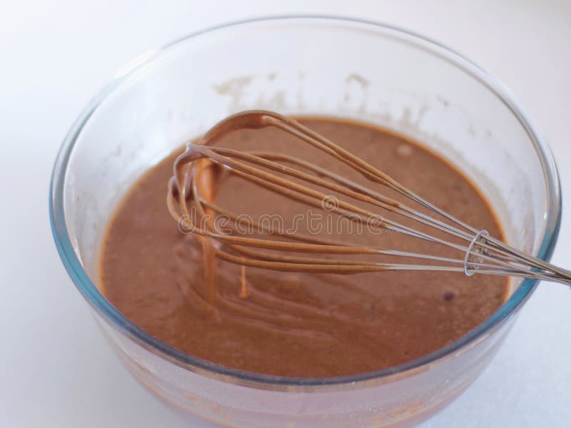 Cooking Process, Liquid Dough for Chocolate Sponge Cake, Cupcakes or ...