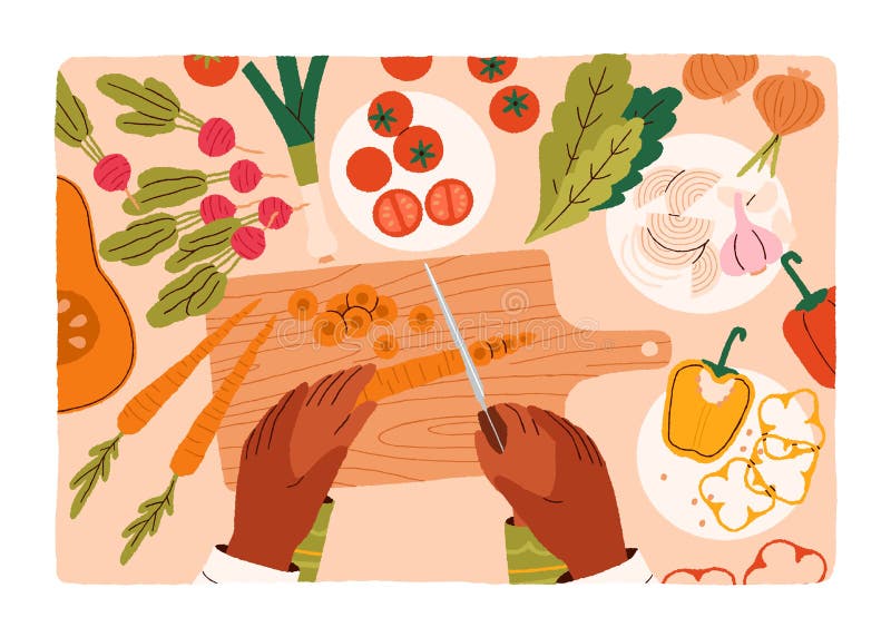 Cooking Process, Top View. Mothers and Kids Hands Cook Together Stock ... Cooking Process, Top View. Mothers and Kids Hands Cook Together Stock ...