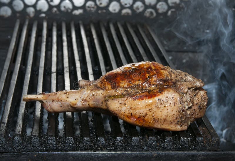 Cooking rabbit stock image. Image of leek, lentil, fried - 35295633