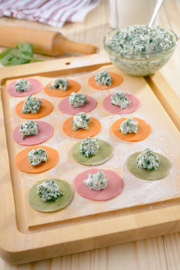 Cooking ravioli stock photo. Image of ricotta, food, wooden - 39960156