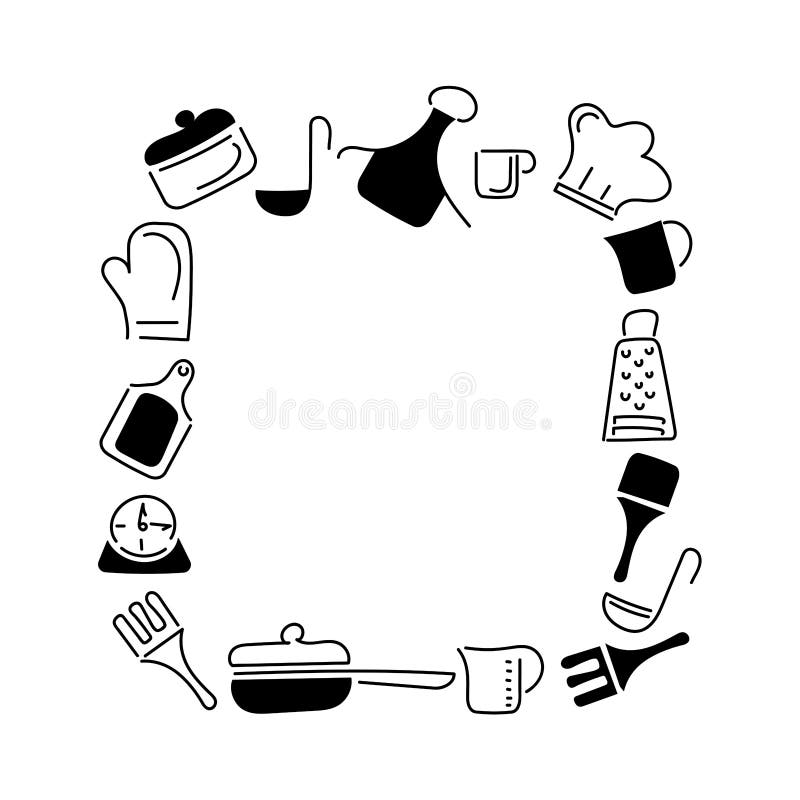 Frame cooking color 01 stock vector. Illustration of food - 10484248