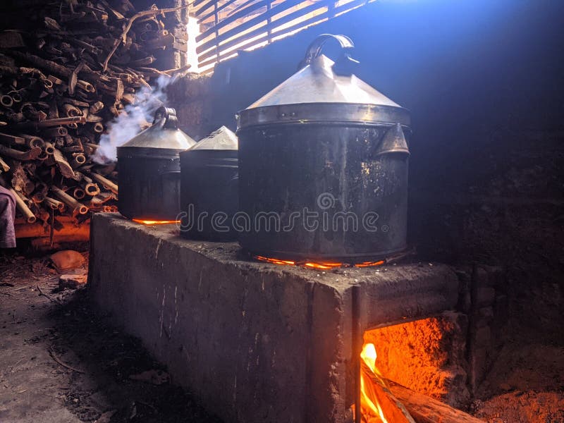 Cooking Rice in Javanese Style (Indonesia) Stock Image - Image of ...