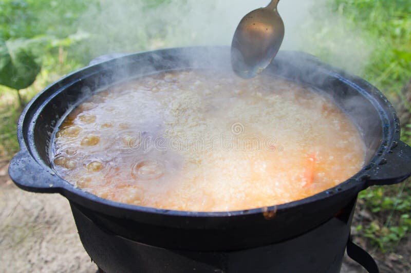 Cooking rice from Russia stock photo. Image of paprika - 42261556