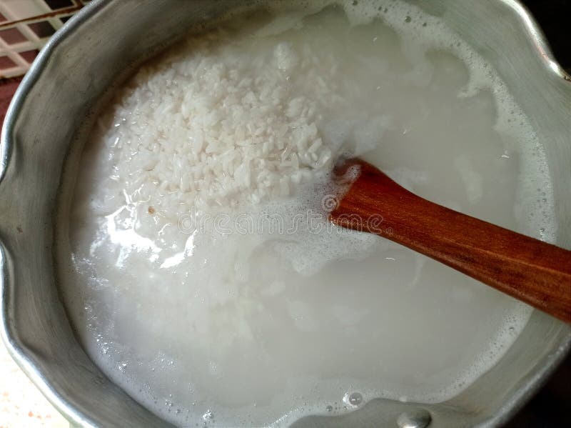 Cooking Rice with Traditional Techniques Stock Image - Image of rice ...