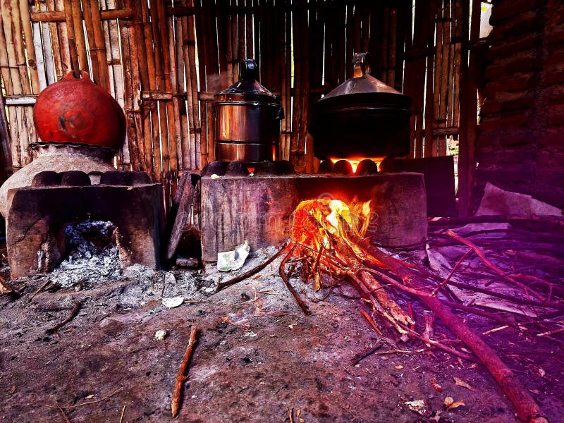 Cooking Rice Using a Stove with Firewood Stock Photo - Image of fire ...
