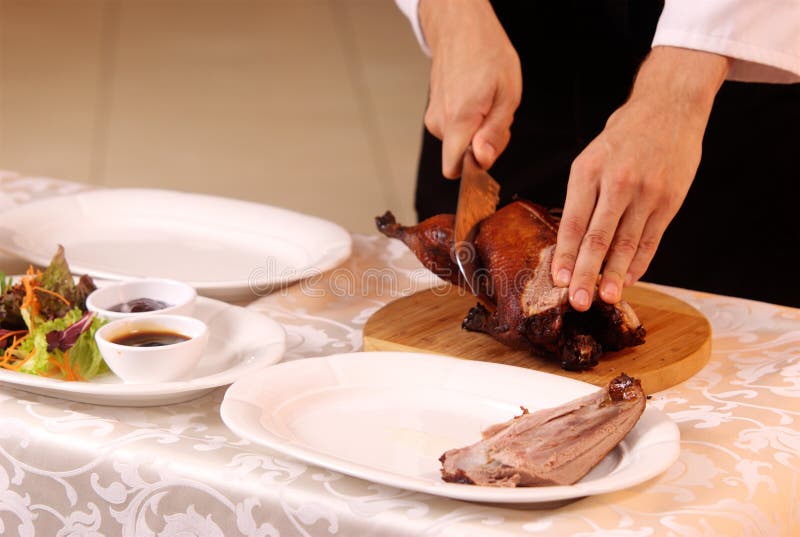 Cooking Roast Duck in Restaurant Stock Image - Image of asia, cooking ...