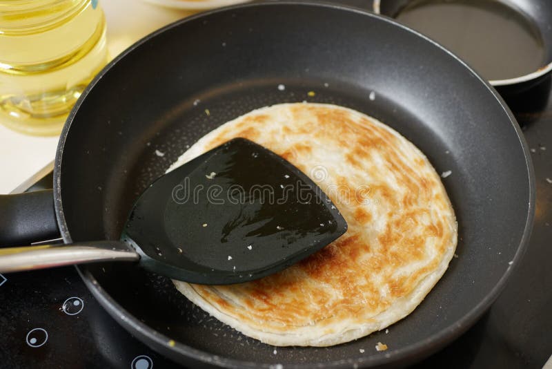 Cooking Roti Chapati on a Big Cooking Pan Stock Photo - Image of tasty ...