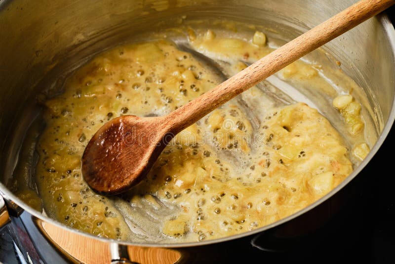 Cooking Roux Preparing Sauce Stock Image - Image of saucepan, recipe ...