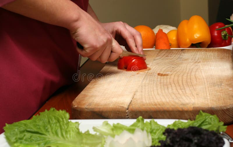 Cooking salad stock photo. Image of color, cutting, pepper - 7480920