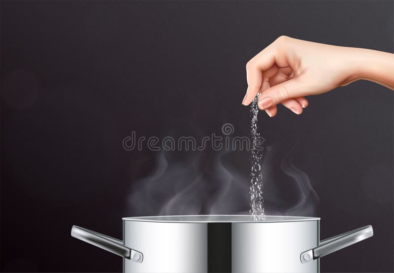 Cooking with Salt Composition Stock Vector - Illustration of fresh ...