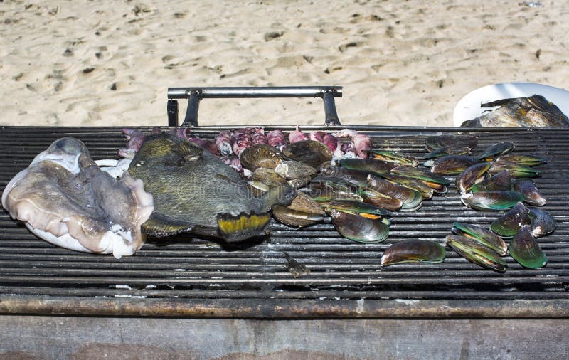 Cooking Seafood on the Grill Stock Image - Image of flame, claw: 67708311
