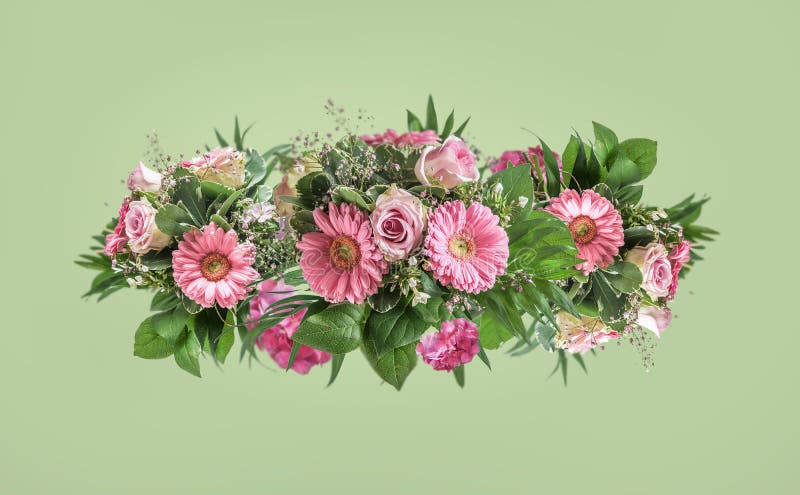 Cooking Setting with Fresh Potted Basil, Spices and Olive Oil Bottle ...