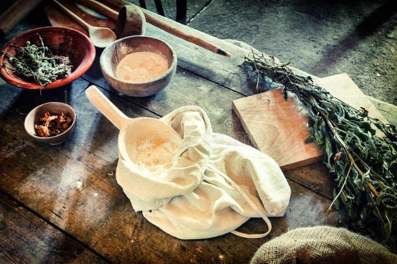 Cooking Setting in Vintage Style Stock Photo - Image of cooking, cookie ...