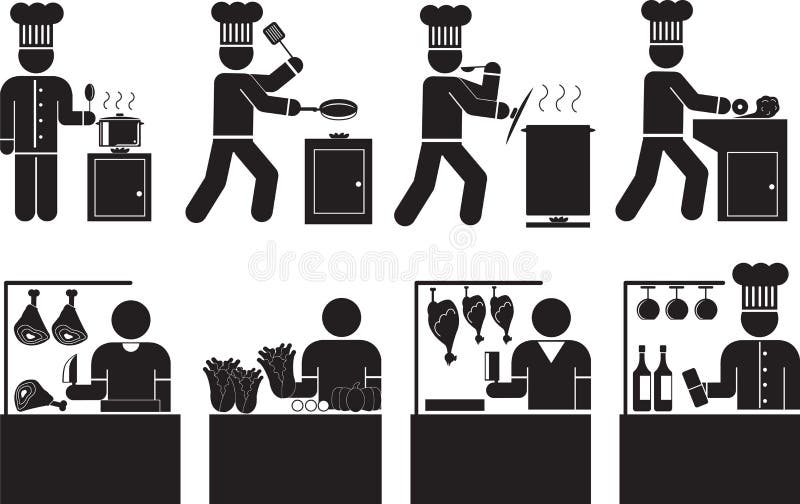 Stick Figure Cook Stock Illustrations – 169 Stick Figure Cook Stock ...
