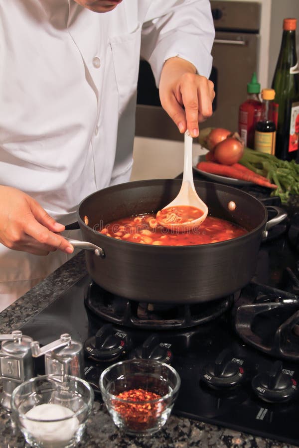 Cooking Soup stock image. Image of food, soup, shadow - 19051689