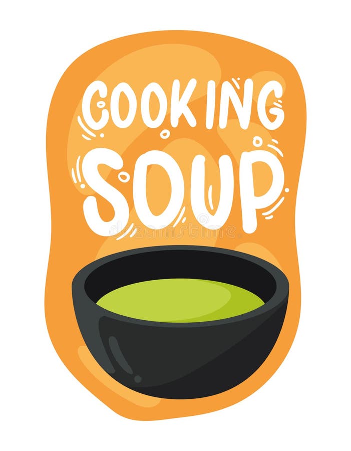 Cooking soup, isolated stock vector. Illustration of cuisine - 255887256