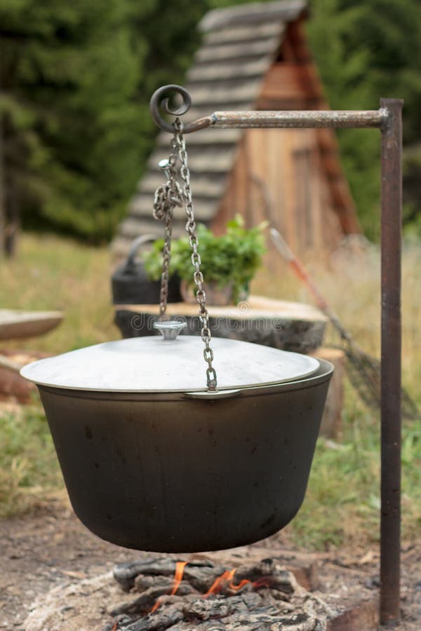 Tea Kettle on Open Fire stock image. Image of spout, flame - 17331427