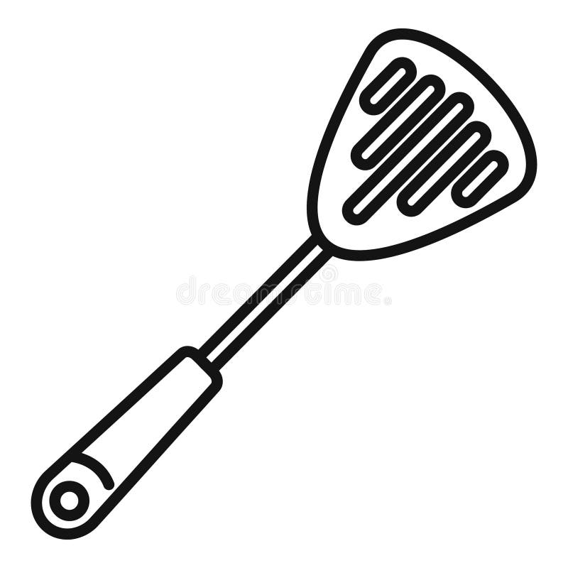 Cooking Spatula Icon Outline Vector. Cutlery Grill Tool Stock Vector ...