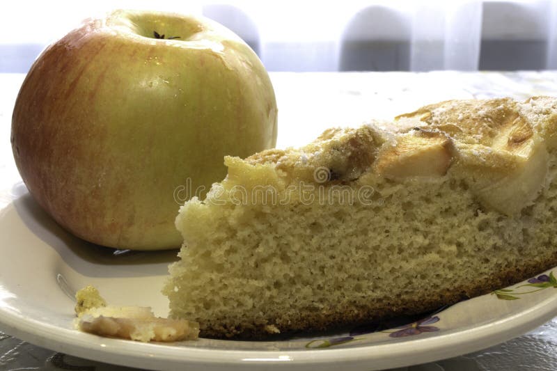 Cooking Sponge Cake with Apples, Charlotte Stock Image - Image of ...