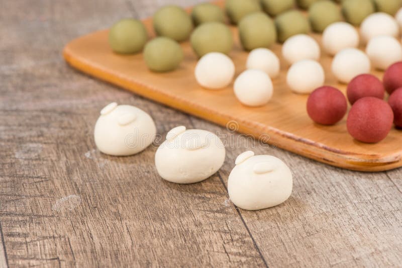 The Cooking Step of Making Japanese Dango Dessert Stock Image - Image ...