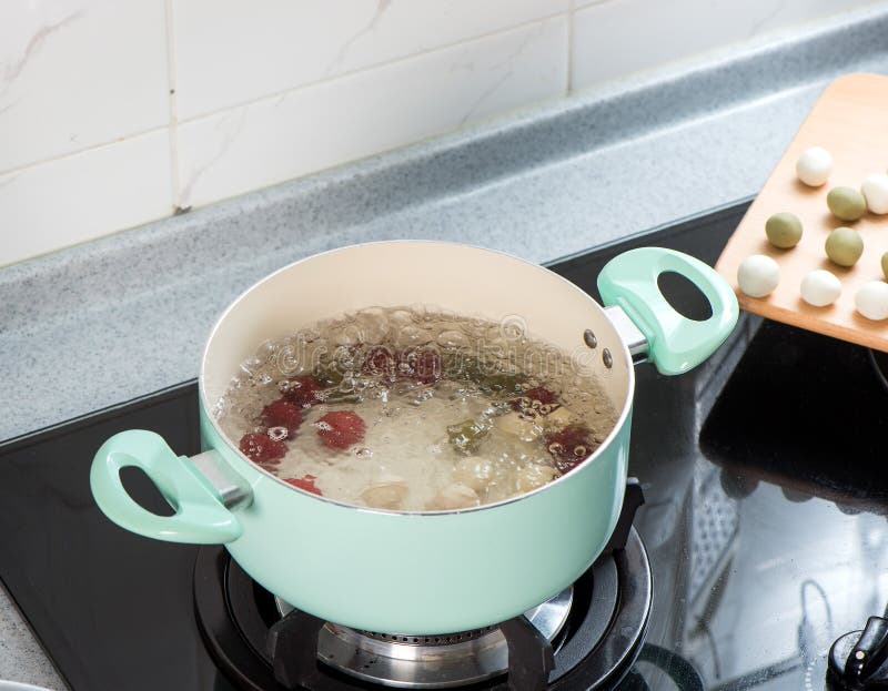 The Cooking Step of Making Japanese Dango Dessert Stock Photo - Image ...