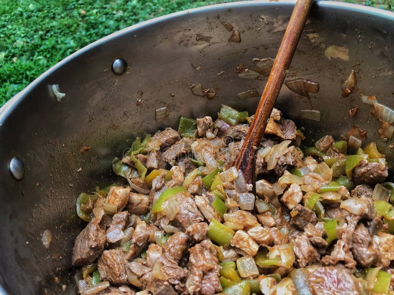 Cooking Stew Outdoor in Summer Stock Photo - Image of stew, electricity ...