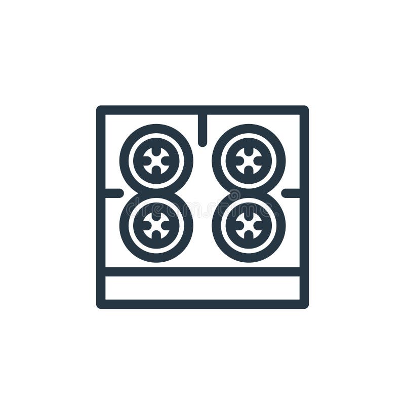 Cooking Stove Icon Vector from Kitchen Concept. Thin Line Illustration ...