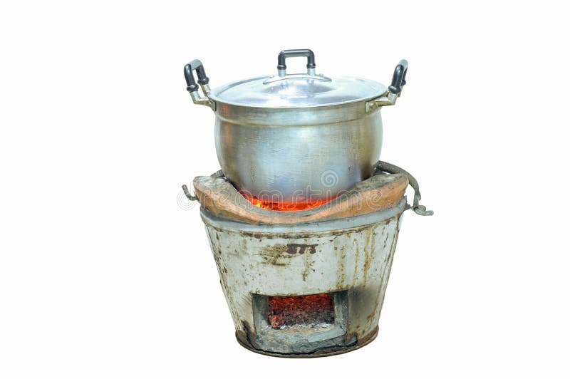 Cooking stove with a pot stock image. Image of flare - 26687117