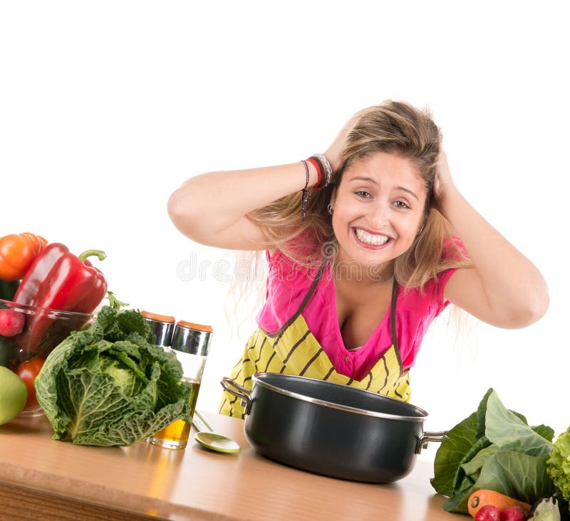 Cooking stress stock image. Image of culinary, profession - 48321995