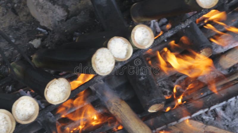 Cooking Sugarcane on Charcoal Stock Footage - Video of farmer, earth ...