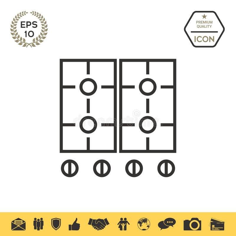 Cooking surface icon stock vector. Illustration of plate - 116413579