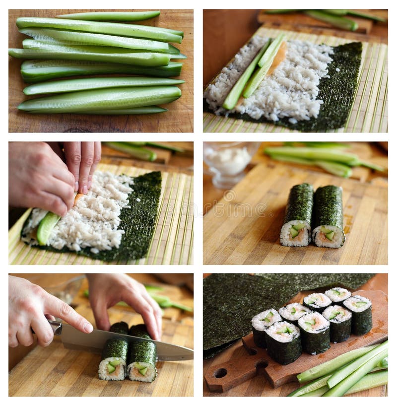 Cooking sushi stock image. Image of lunch, making, male - 22664239
