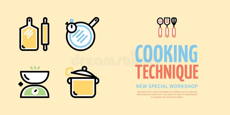 Cooking Techniques New Special Workshop Horizontal Placard Poster ...