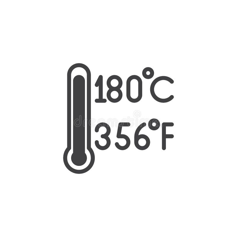 Cooking Temperature Icon Vector Stock Vector - Illustration of solid ...