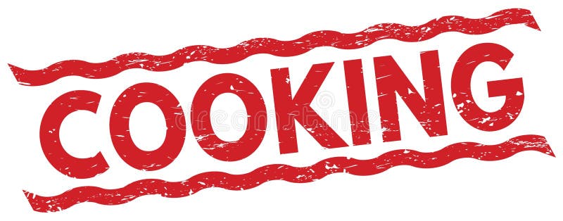 COOKING Text on Red Lines Stamp Sign Stock Illustration - Illustration ...