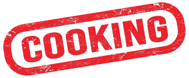 COOKING Written Word on Red Stamp Sign Stock Illustration ...
