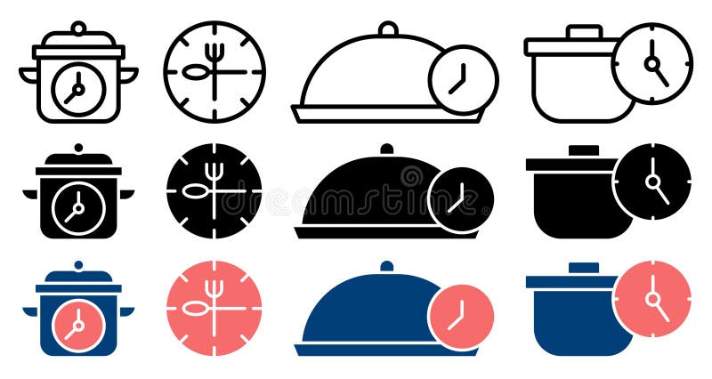 Cooking time icon vector stock vector. Illustration of cooking - 348102030