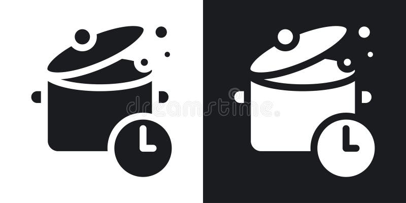Cooking Time Icon Set - 5 Minutes Vector Button Food Concept - R Stock ...