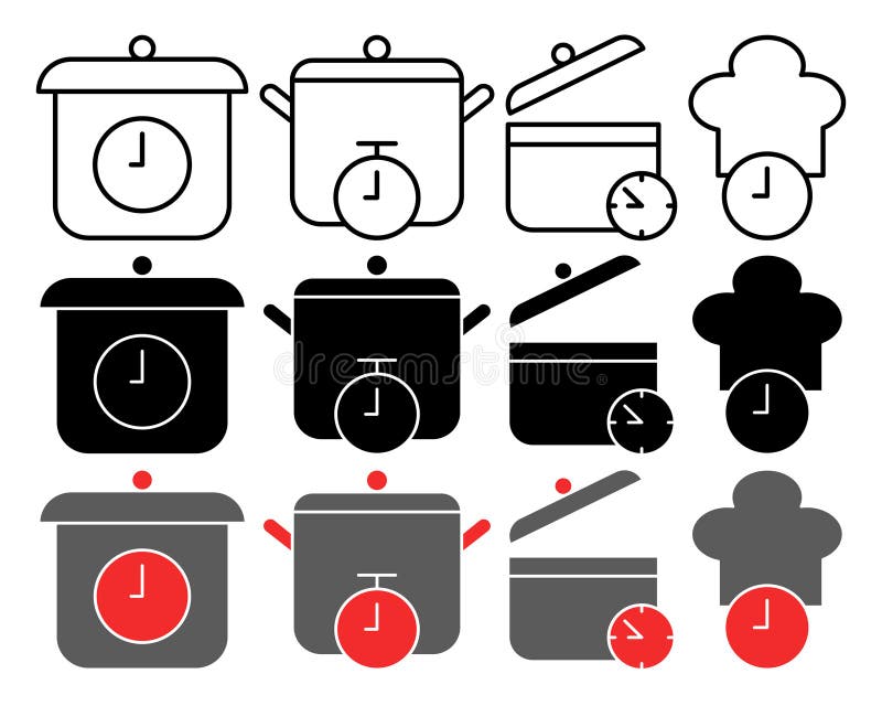 Cooking time icon vector stock illustration. Illustration of icon ...