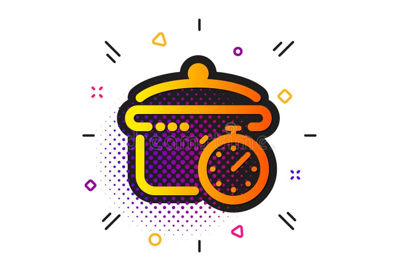 Boiling Pan Icon. Cooking Timer Sign. Food Preparation. Vector Stock ...