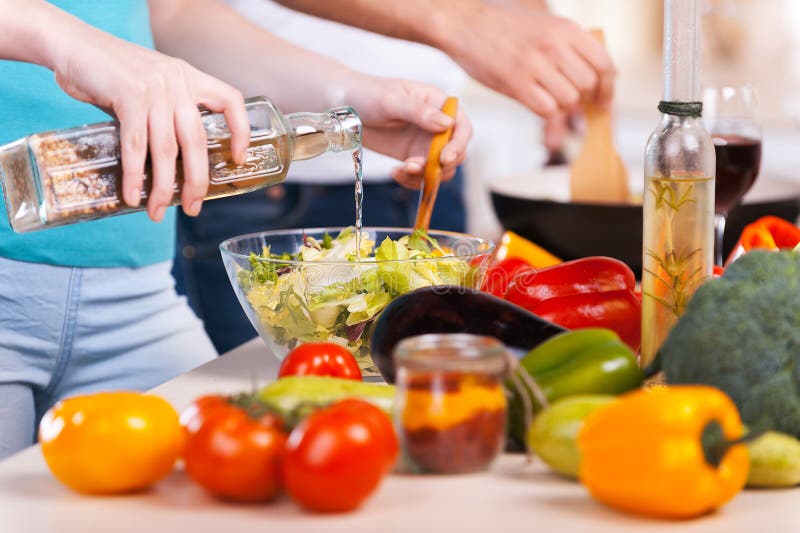 Cooking together. stock image. Image of healthy, chopped - 39771973