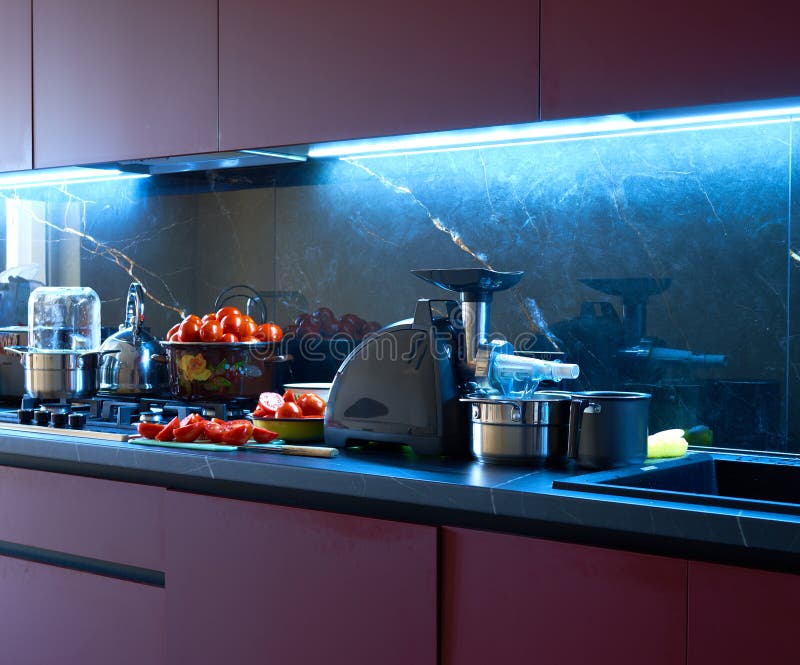 Cooking Tomato Juice in the Kitchen Vitamins Stock Image - Image of ...