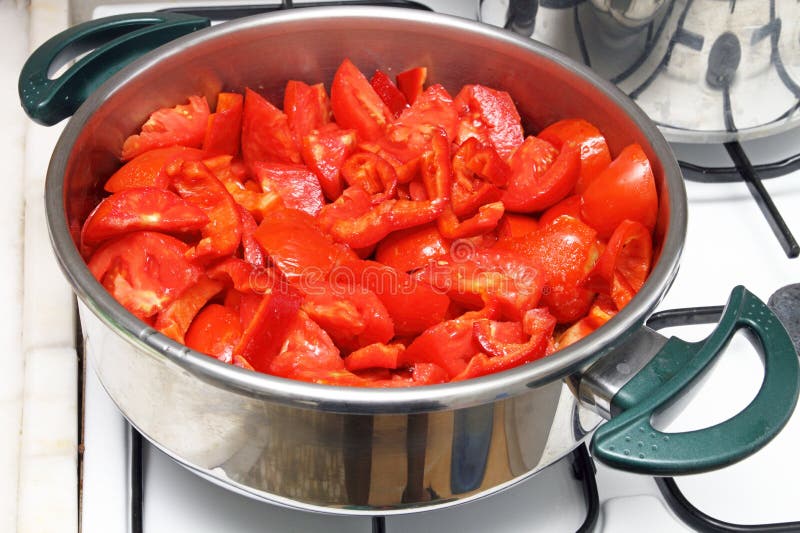 Cooking tomato sauce stock photo. Image of carbohydrate - 33808984