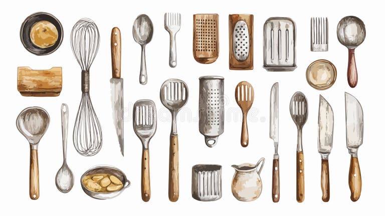 Culinary Instruments Stock Illustrations – 140 Culinary Instruments ...